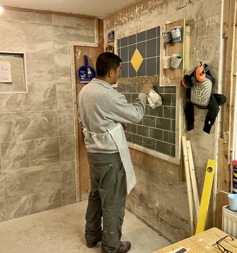 Tiling Course, Stoke-on-Trent, UK. Intensive training course